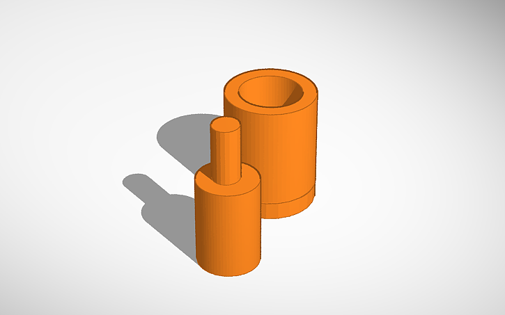 3D design piston for water pump - Tinkercad
