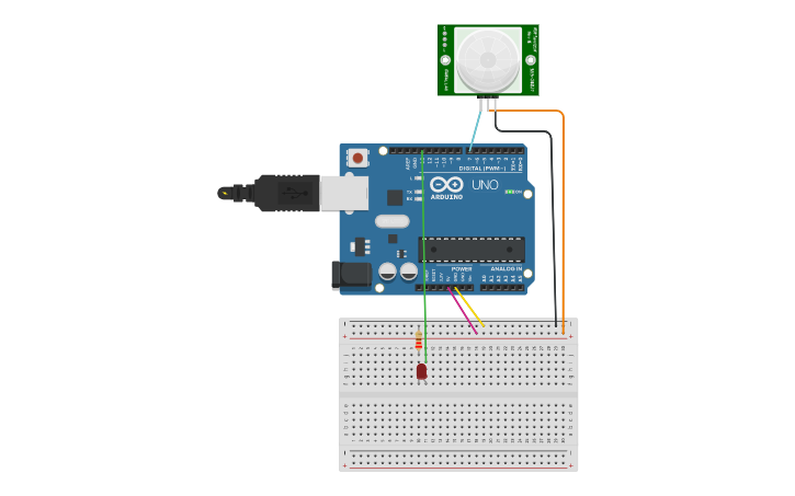 Circuit Design Sensor Pir Con Arduino Tinkercad