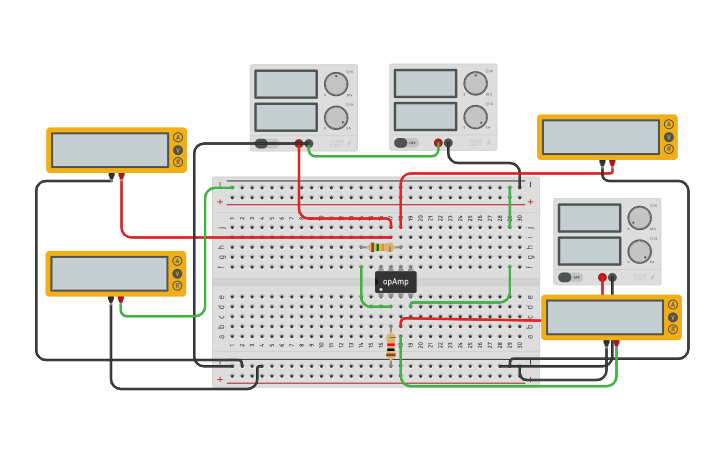 Circuit design Non Inverting Op-amp - Tinkercad