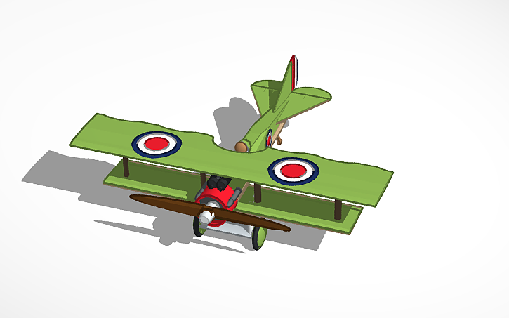 3D design Spad biplane - Tinkercad