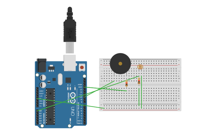 Circuit design Light Sensor - Tinkercad