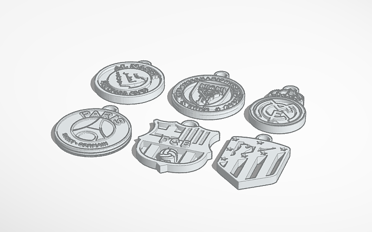 3D design Football logos Nassr, Miami, Madrid, PSG, BarÇa, Atleti ...