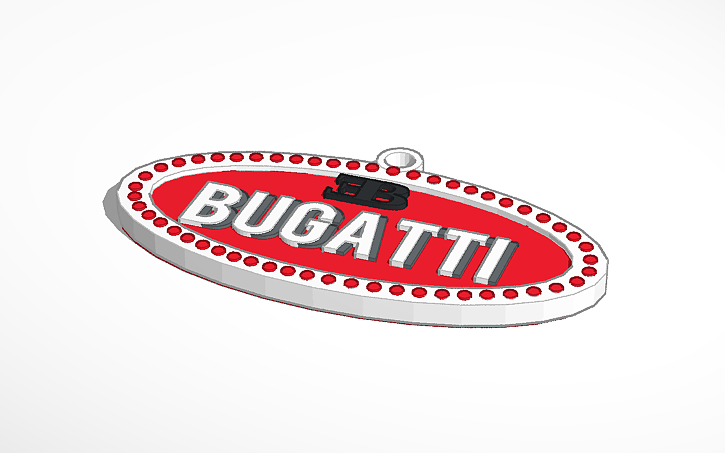 3D design Bugatti Keychain - Tinkercad