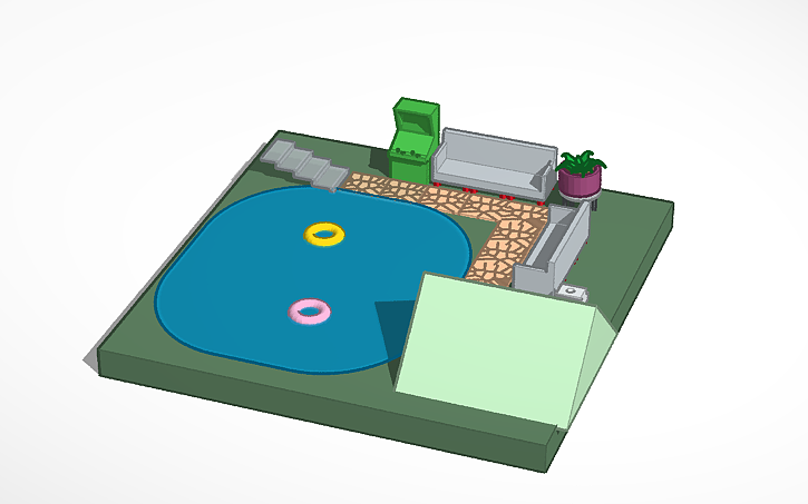 3D design out-side garden - Tinkercad