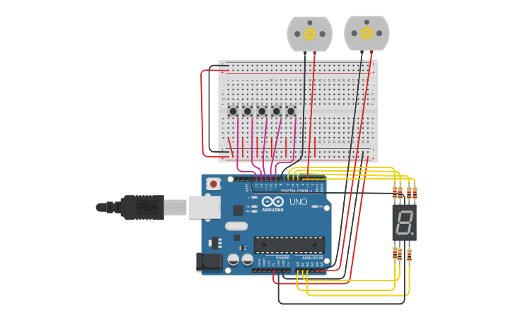 Circuit design elevador - Tinkercad