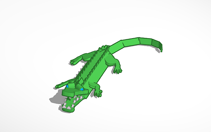 3D design Crocodile - Tinkercad