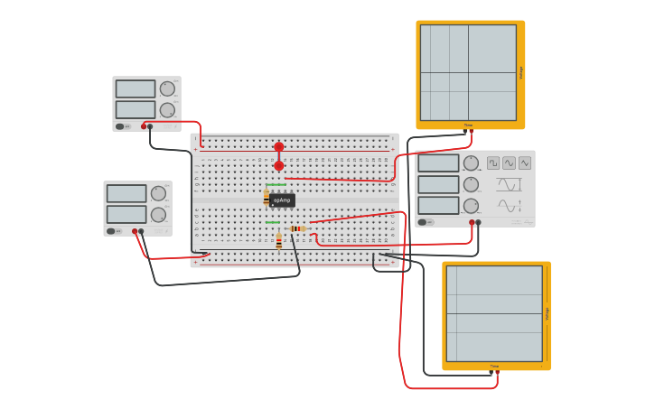 Circuit design Non-Inverting Adder Amplifier - Tinkercad