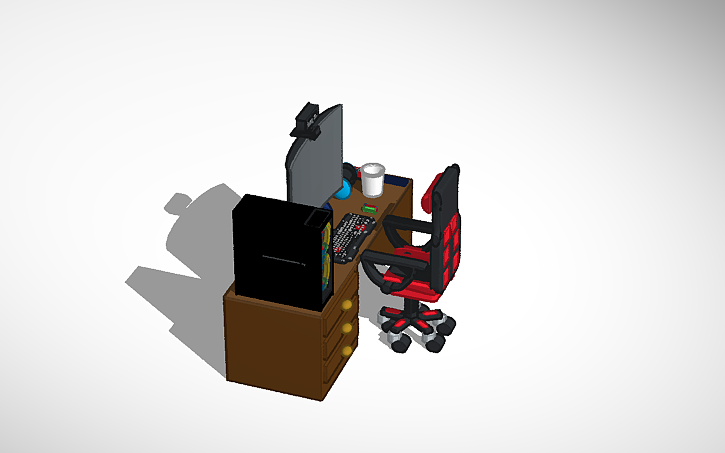 3d Design Set Up Gamer Tinkercad 