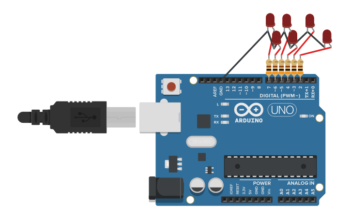 Circuit design Arrays - Tinkercad
