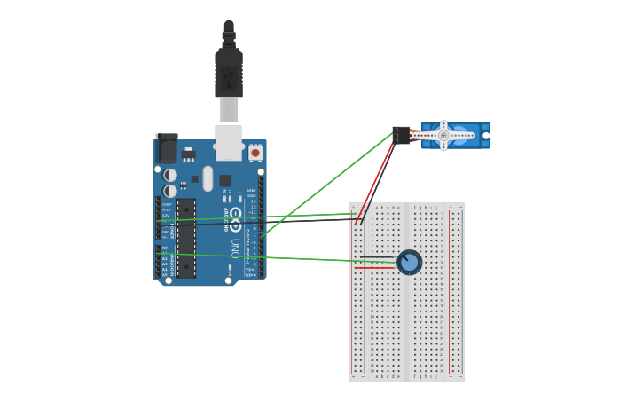 Circuit design Ejemplo_Movimiento ServoMotor | Tinkercad