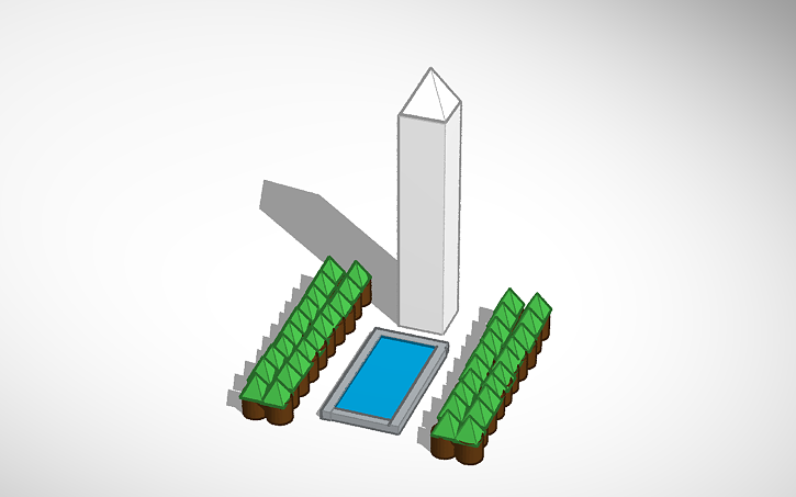 3D design Washington monument - Tinkercad