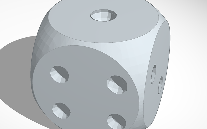 3D design dado - Tinkercad