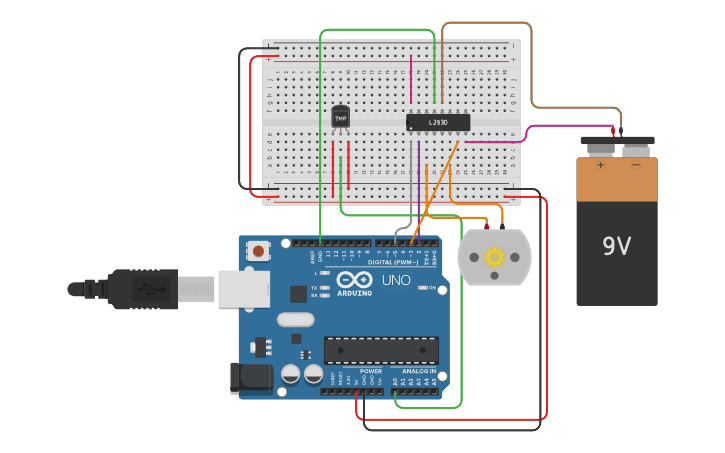 Circuit design Air Conditioner Circuit - Tinkercad