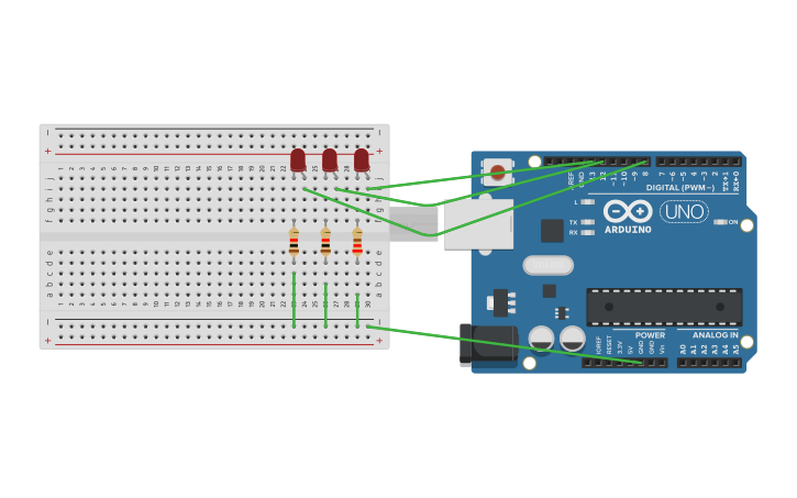 Circuit design LED intermitente - Tinkercad
