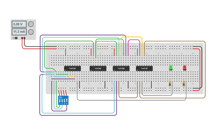 Circuit Design Full Subtractor Tinkercad