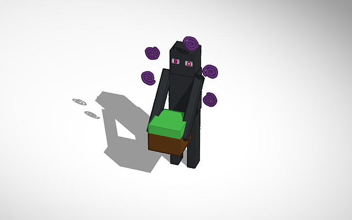 3D design Minecraft Enderman - Tinkercad
