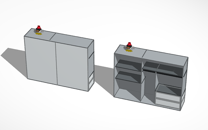 3D design Guarda Roupa - Tinkercad