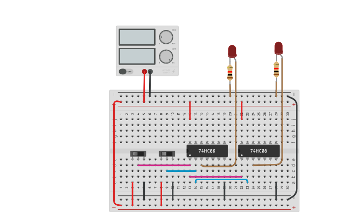 Circuit Design Using Basic Gates Tinkercad