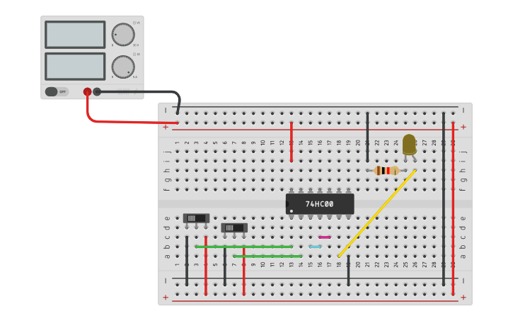 Circuit design AND GATE USING NAND GATE | Tinkercad