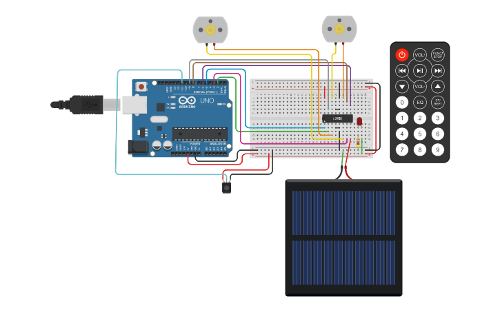 Circuit Design Arduino Rc Robot Solar Cell Tinkercad