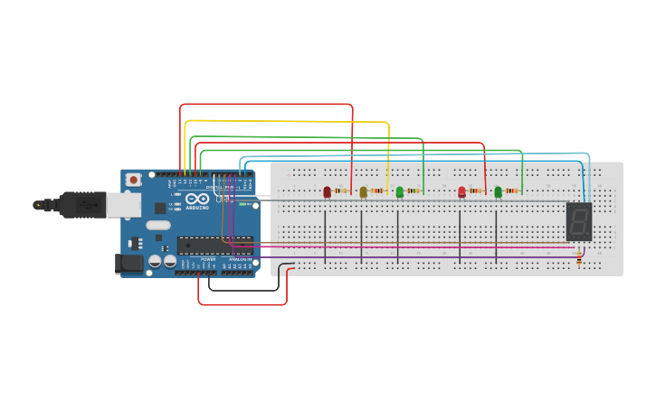 Circuit design SEMAFORO IZAN ARDUINO VALIDO - Tinkercad