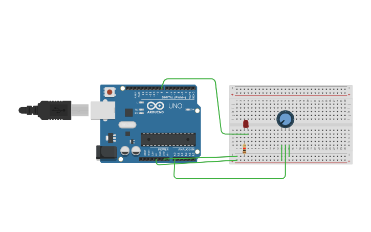 Circuit design ARDUINO TERCERA MAQUETA | Tinkercad