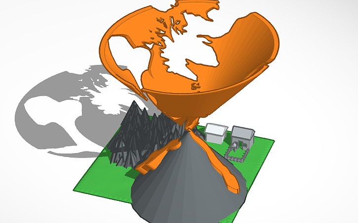 3D design Scribble Volcano | Tinkercad