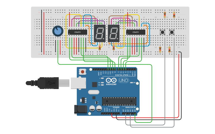 Circuit Design Countdown Tinkercad