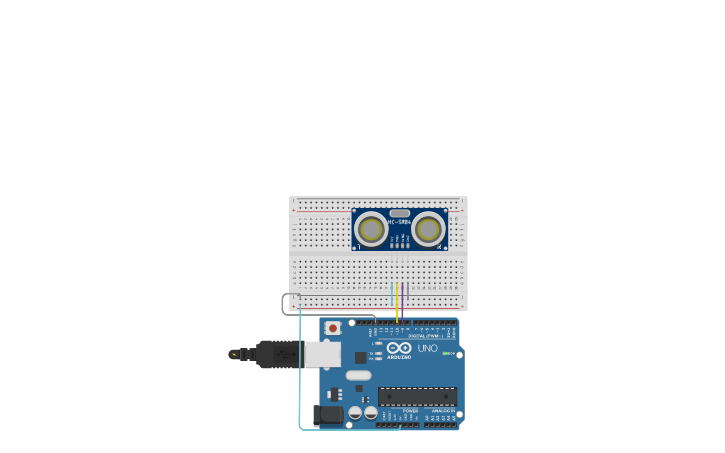 Circuit design Sensor HC-SR04 - Tinkercad Circuit design Sensor HC-SR04 - Tinkercad