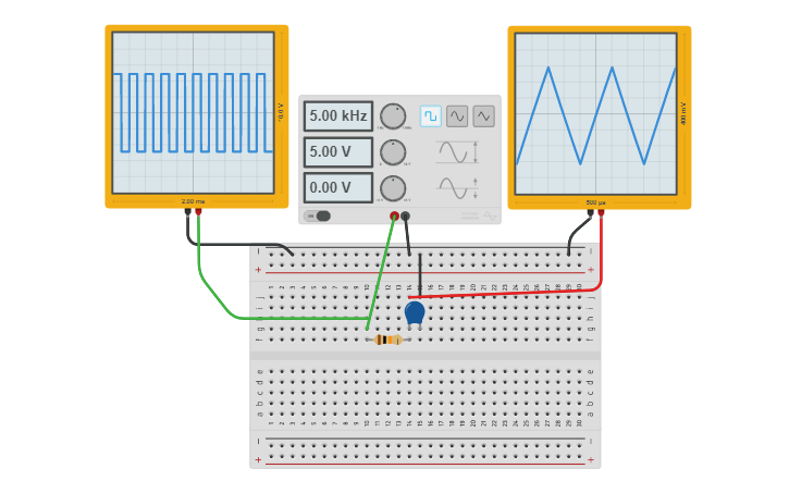 Circuit Design Integrateur Rc Tinkercad
