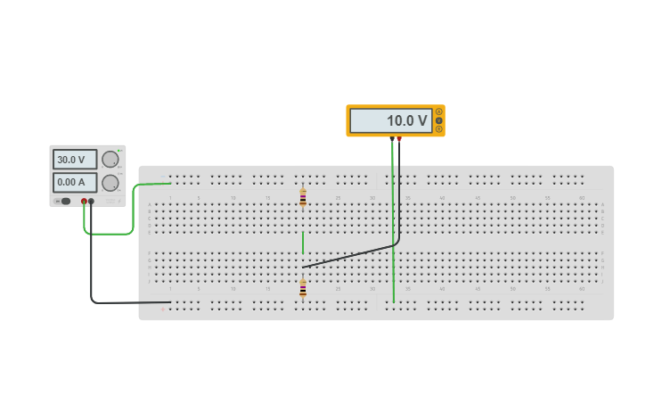 Circuit design loading effect across R2 - Tinkercad