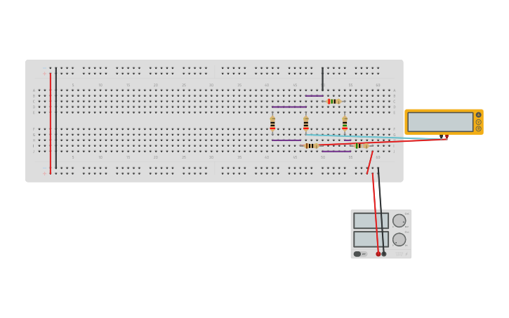 Circuit design AMPEROMETRO - Tinkercad