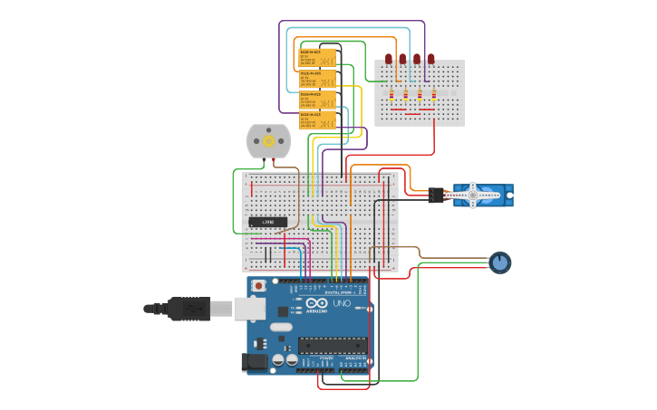 Circuit design Lab 2 Actuators - Tinkercad