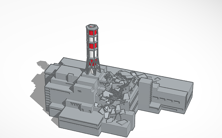 3D design Chernobyl - Tinkercad