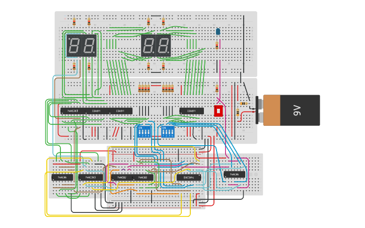 Circuit Design Two Bcd Digit Addition Subtraction Tinkercad