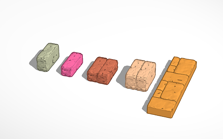 3D design Stone Wall - True Brick files - Tinkercad