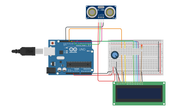 Circuit design sensor com display | Tinkercad