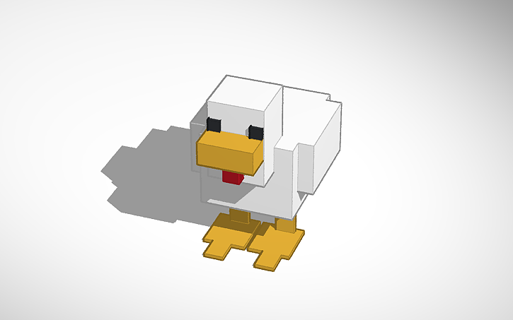 3D design Gallina de Minecraft - Tinkercad