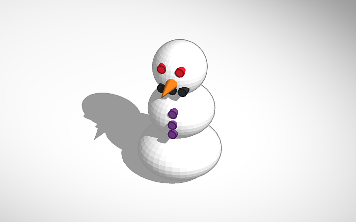 3d Design Snowman Tinkercad