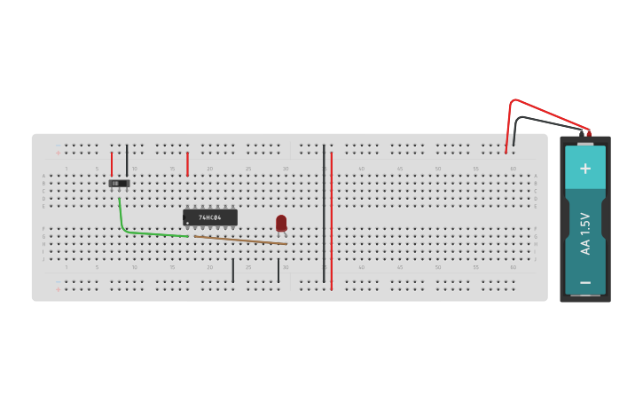 Circuit design Activity#1 - NOT GATE | Tinkercad