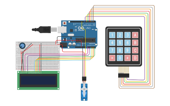 Circuit design password door | Tinkercad