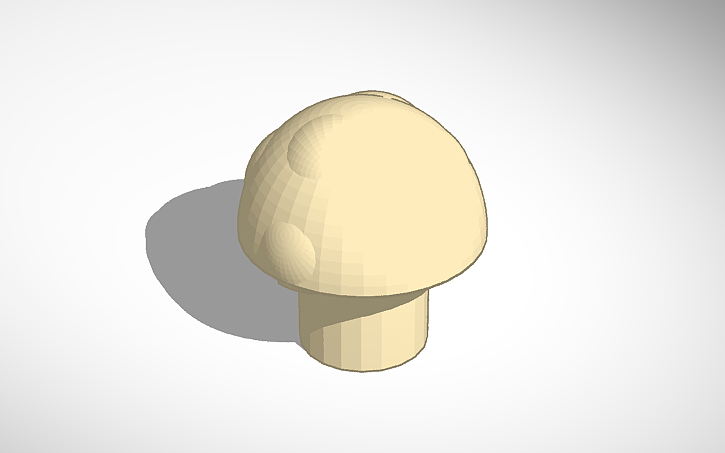3d Design Mushroom Tinkercad