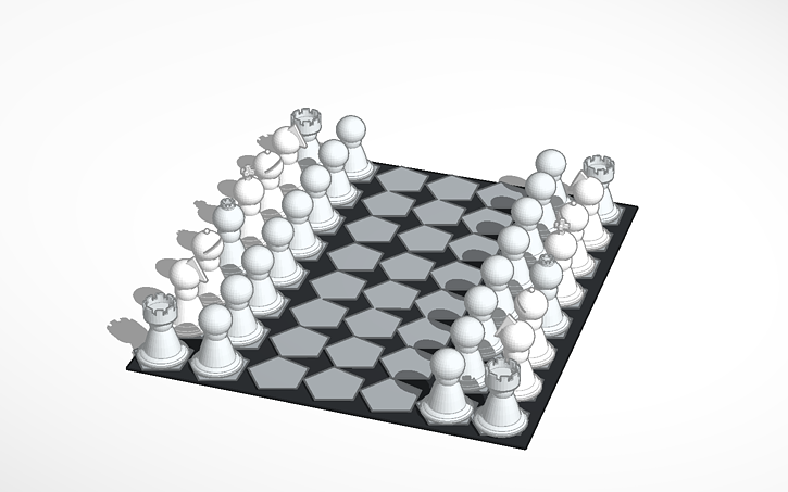 3D design Full Chess pieces and Chess board. Enjoy! - Tinkercad