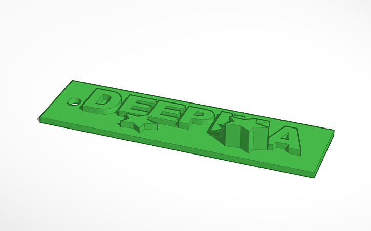 3D design Deepika_KeyChain | Tinkercad