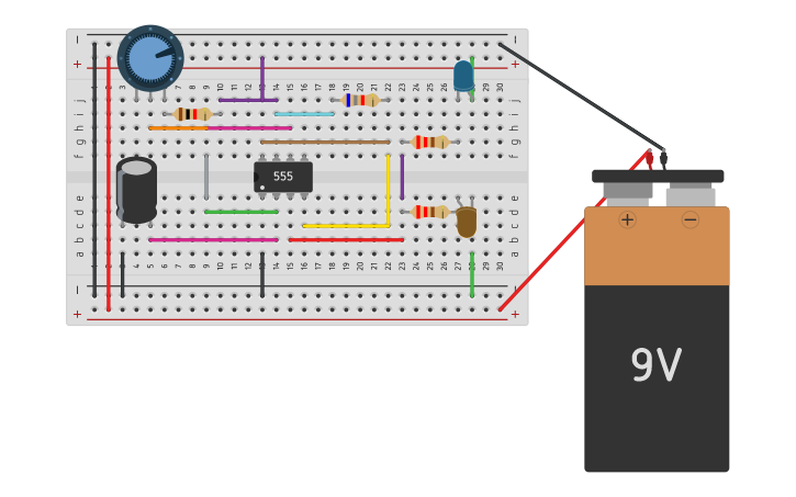 Circuit design Luces de velocidad variable, circuito integrado ...