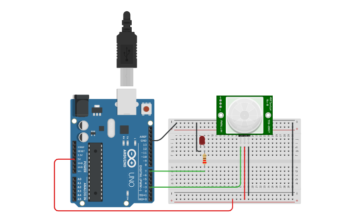 Circuit design Bobier_PIR Motion Sensor | Tinkercad