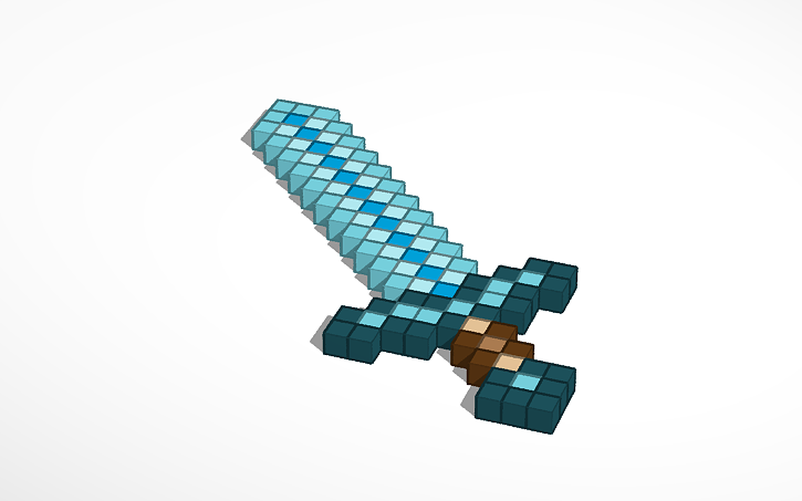 3D design minecraft sword | Tinkercad