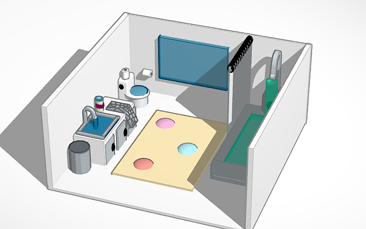 3D design Bathroom - Tinkercad