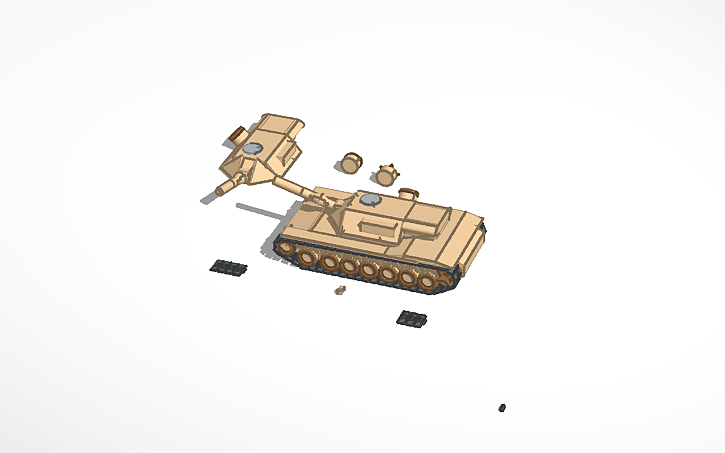 3D design a1 abrams - Tinkercad