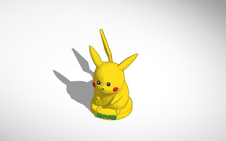 3D design Pikachu-extraordinaire! | Tinkercad